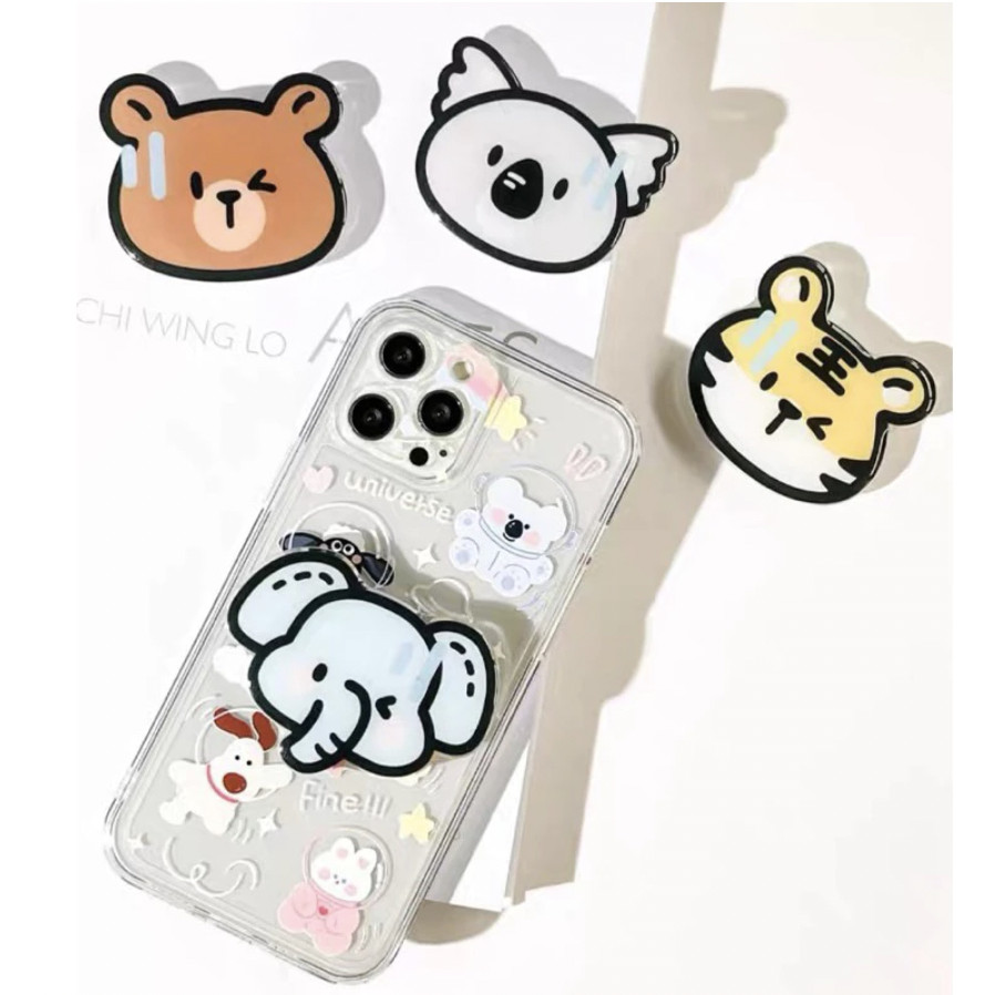 Jual LITTLEMOLLY 3D Animals Pop Socket Griptok Phone Holder Premium ...