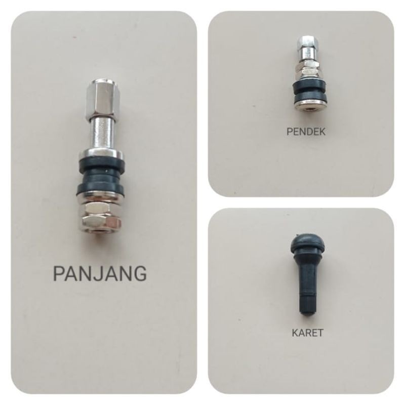 Jual Tutup Pentil Tubles Tubeless Karet Besi Panjang Pendek Universal ...