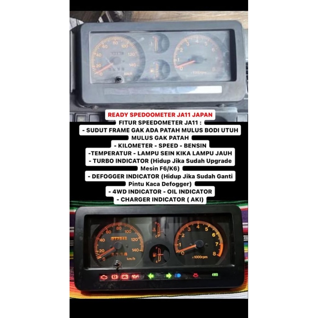 Jual Speedometer Jimny JDM JA11 JA71 ex Japan Cocok Dashbpard Jimny ...