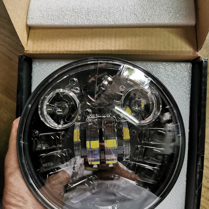 Jual headlamp daymaker 5.75 inch. headlamp depan 5. 75 inch merk Road hacke | Shopee Indonesia