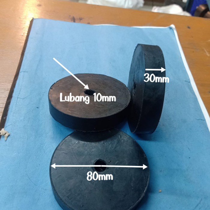 Jual karet kabin 80mmx30mm Lubang 10mm alas peredam getaran mesin ...