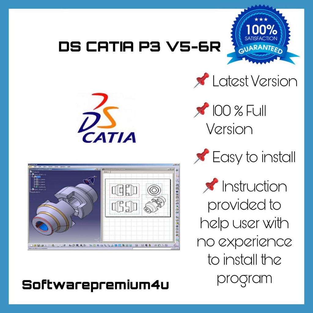 Jual DS CATIA P3 V5-6R2019 SP6 + Documentation 【 Latest 】 | Shopee ...