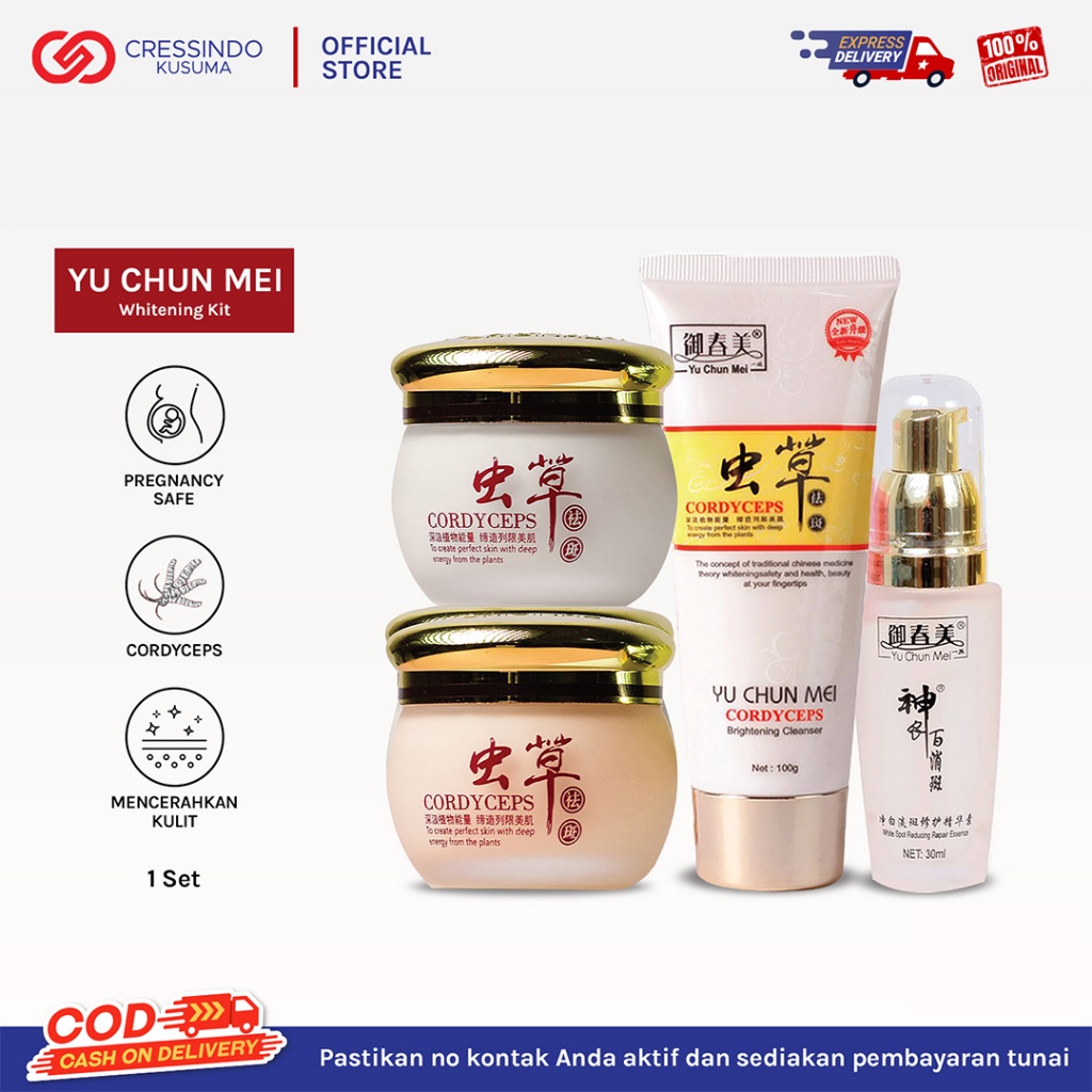 Jual [BPOM ORIGINAL LOKAL] YU CHUN MEI Cordyceps Whitening Kit | Shopee ...