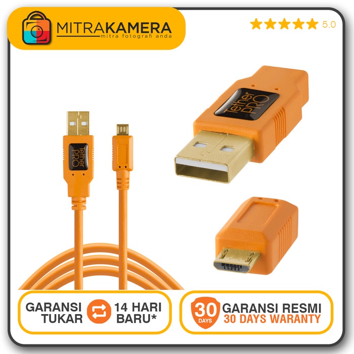 Jual New Tether Tools Pro USB 2.0 to Micro B 5 Pin (4.6m) | Shopee ...