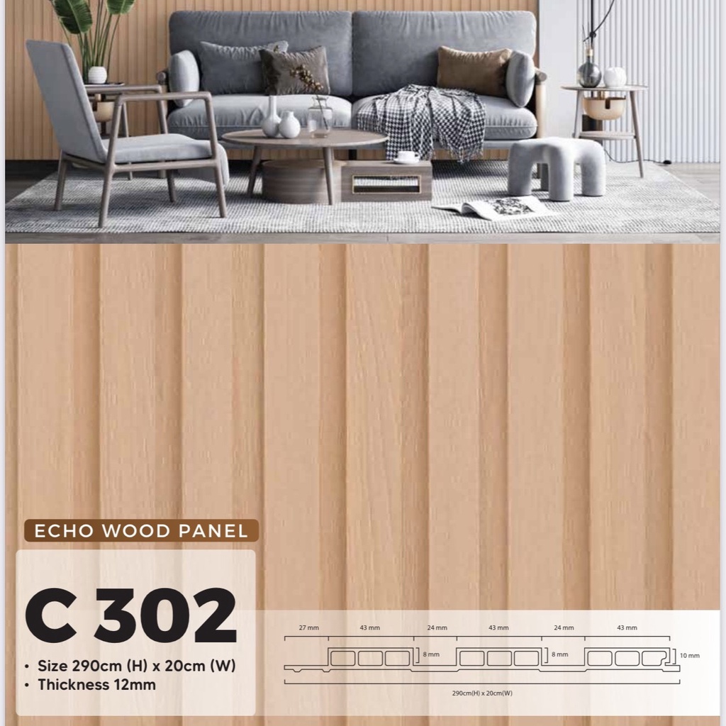 Jual Wallpanel Dinding PVC Echowood / Pintu Kamuflase Hidden Door WPC ...