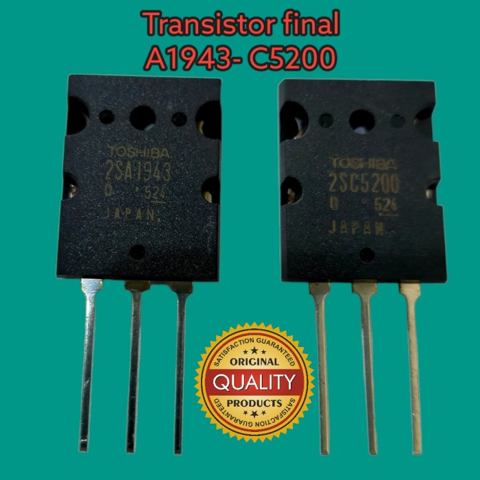Jual ORIGINAL TRANSISTOR FINAL 2SA1943 2SC5200 JAPAN A1943 C5200 1 psg | Shopee Indonesia