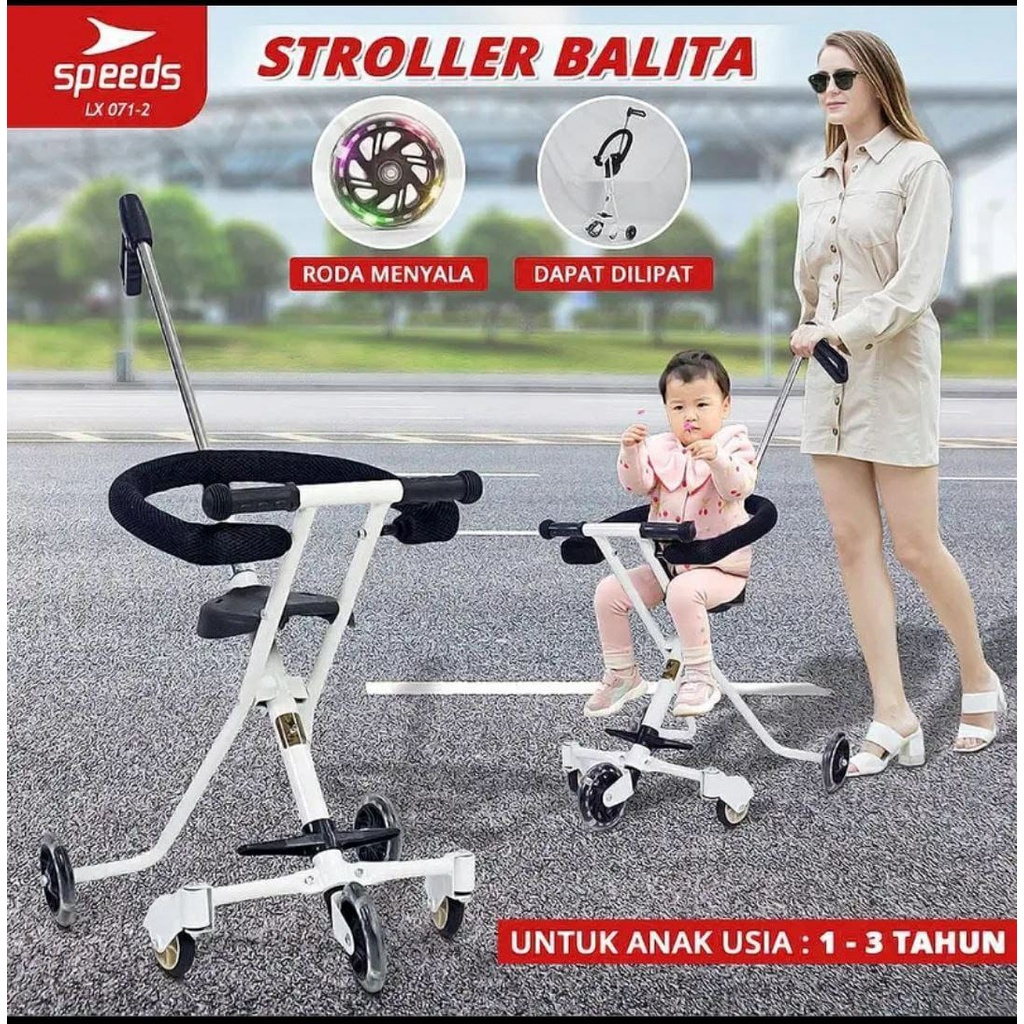 Jual Speeds Stroller bayi roda 3 kereta dorong lipat | Shopee Indonesia