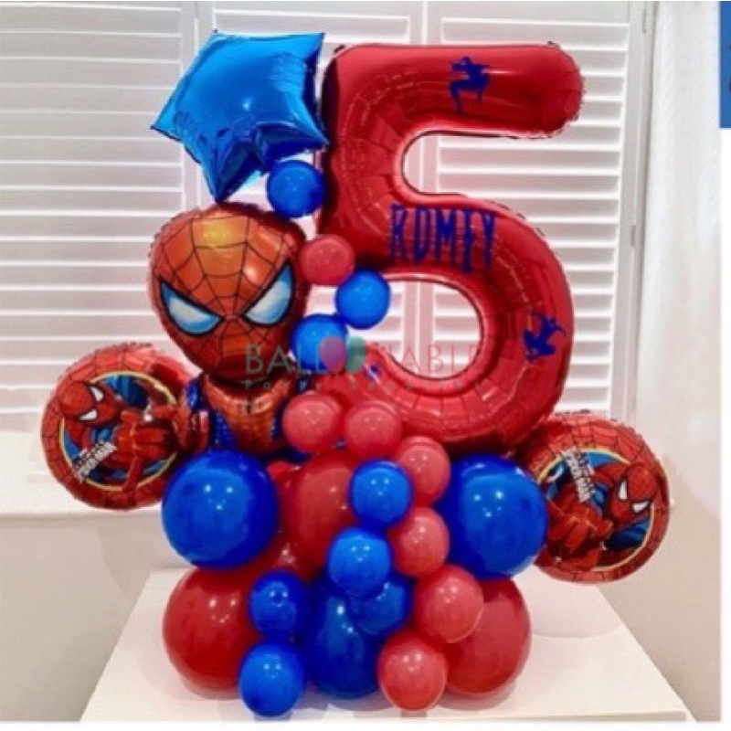 Jual HappyBalloon Paket Balon Angka Spiderman (PD106) | Shopee Indonesia