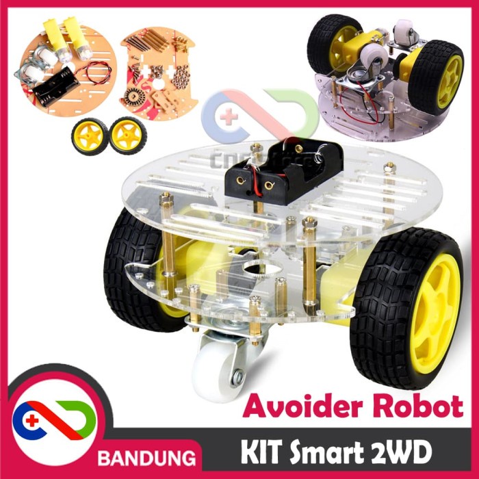 Jual KIT SMART CAR CHASSIS CHASIS 2WD SUMO ROBOT OBSTACLE AVOIDANCE DIY ...