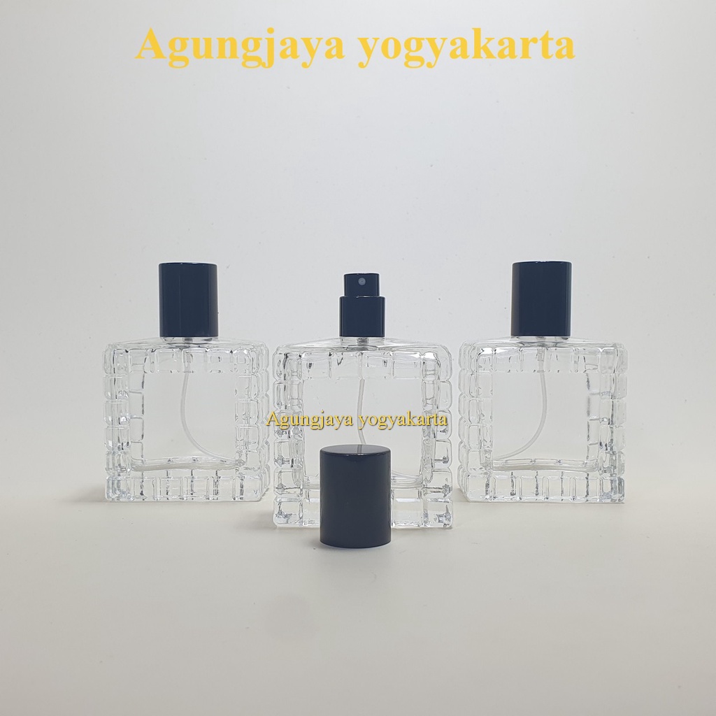 Jual Botol Parfum 50 Ml Alexa Drat Cap Black / Botol Kaca / Botol Kaca ...