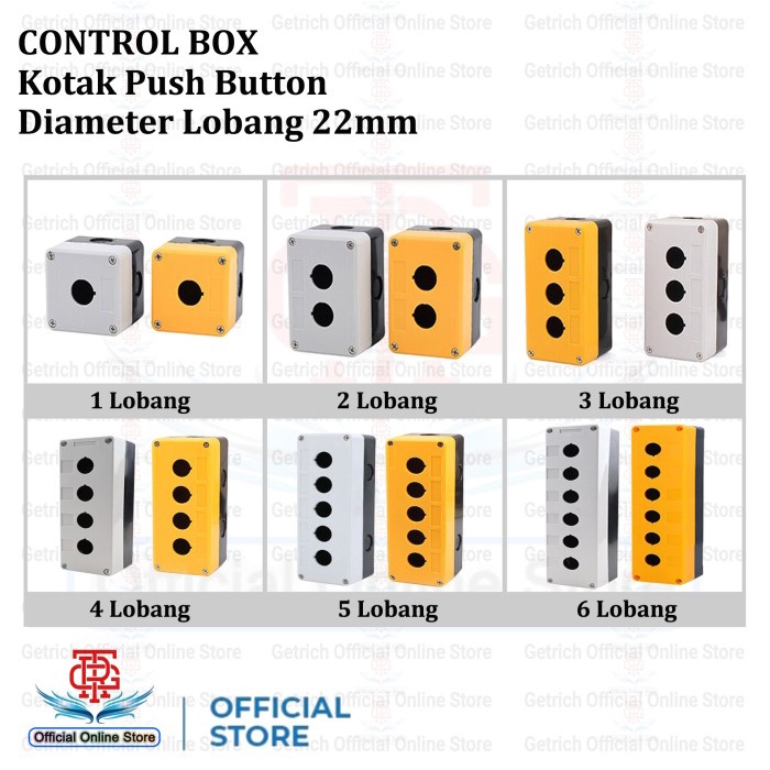 Jual Box Kotak Push Button Station Control Switch BX1 22mm 1 2 3 4 5 ...