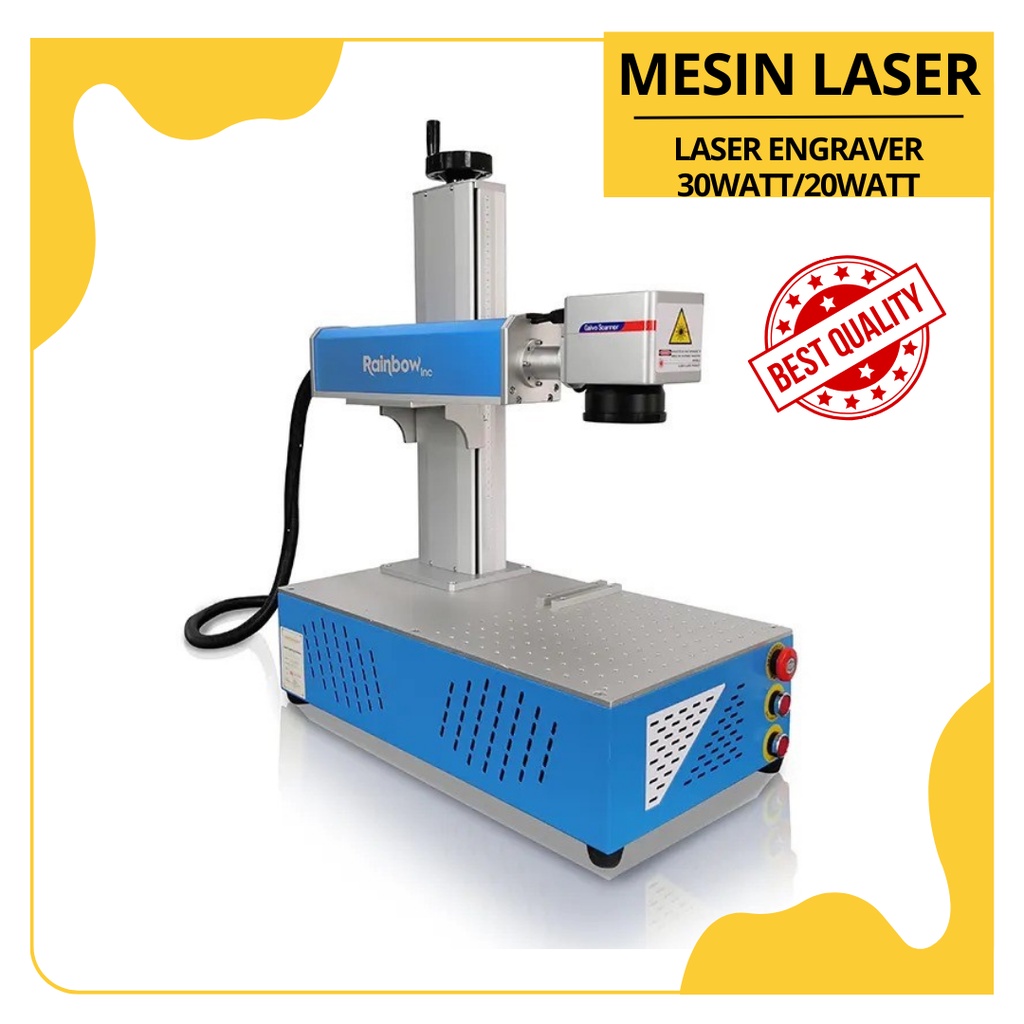 Jual MESIN FIBER LASER ENGRAVER 30 watt/ 20 watt,TIPE ALL IN ONE (AIO ...