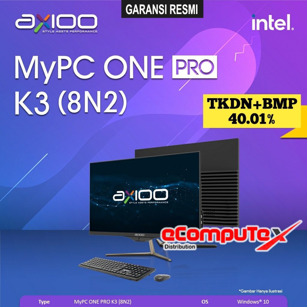 Jual PC AIO AXIOO MYPC ONE PRO K3 (8N2-5) i3 RAM 8GB 256GB 21.5"FHD ...