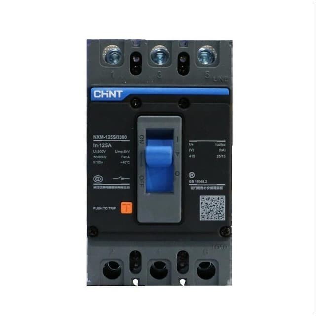 Jual MCCB Breaker NXM-125S 3P 3 Phase 25Ka 125 Ampere 125A Chint | Shopee Indonesia