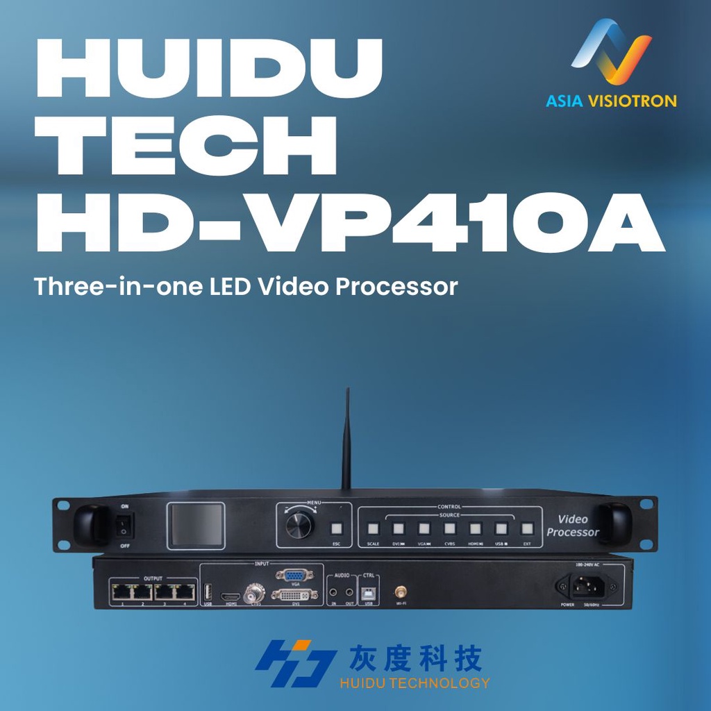 Jual HD VP-410A HUIDU 3 In 1 LED Video Processor | Shopee Indonesia