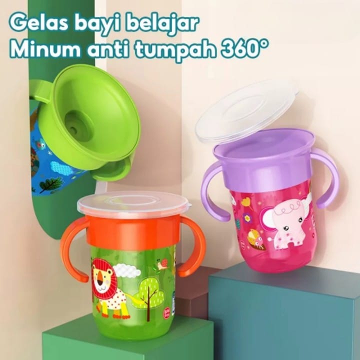 Jual Baby training cup with handle / gelas minum bayi / cangkir anak ...
