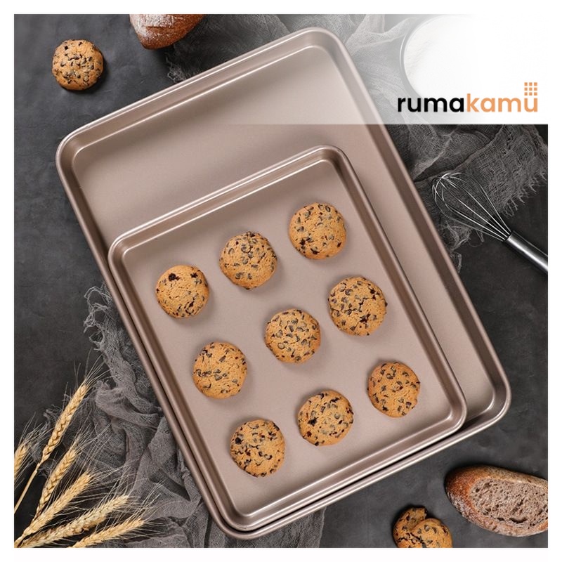 Jual Loyang Kue Kering Teflon Persegi Panjang Panggang Oven Microwave ...