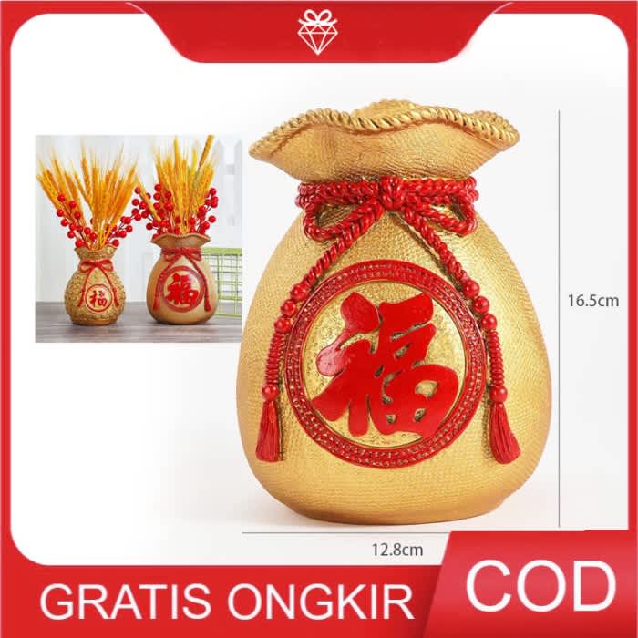 Jual Vas Bunga Imlek Pot Hokki Bunga - Pajangan CNY P201 | Shopee Indonesia