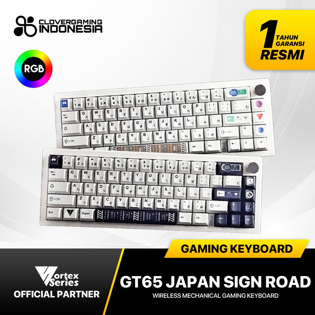 Jual Vortexseries GT65 Japan Sign Road GT-65 Mechanical Gaming Keyboard ...