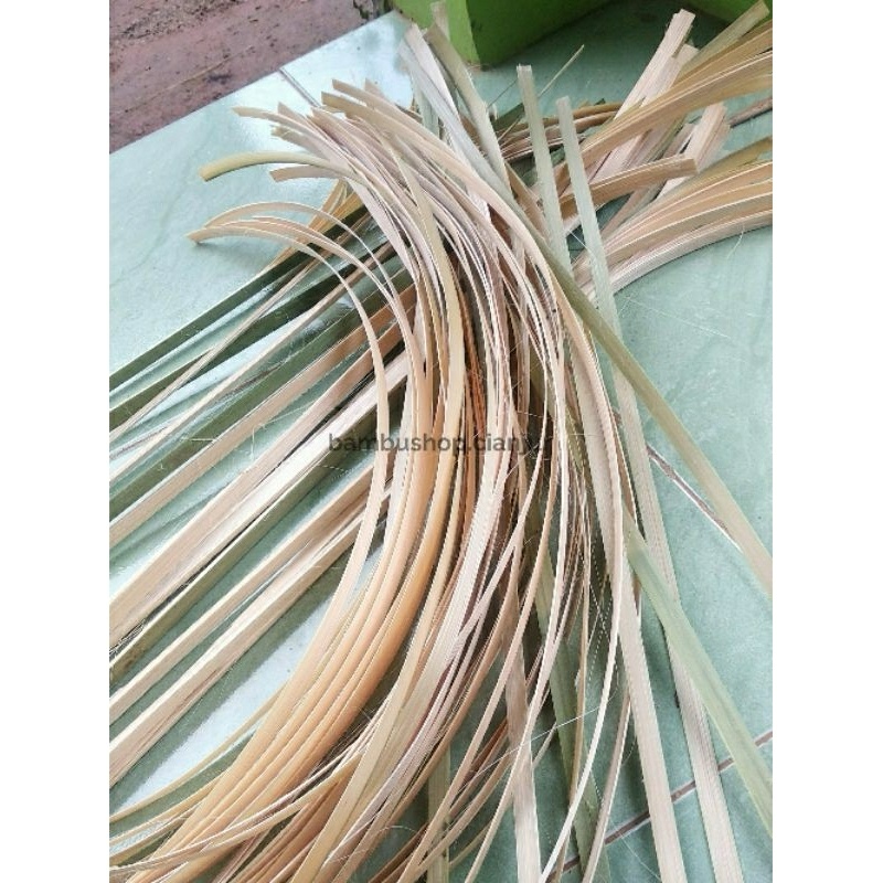 Jual 100pcs Iratan Bambu Bahan Anyaman dan Kerajinan Serutan Halus 60cm ...