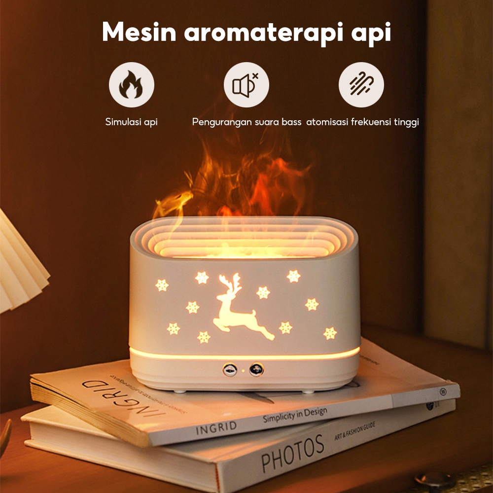 Jual Diffuser humidifier LED simulasi api Air Aroma Mini Diffuser Aroma ...