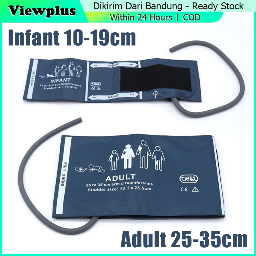 Jual Manset NIBP Cuff Tensimeter Digital Anak Dewasa Single Hose 10-19 ...