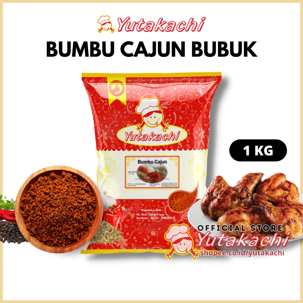 Jual COD Bumbu Cajun Bubuk 1Kg Yutakachi / Cajun Spice Seasoning Powder ...