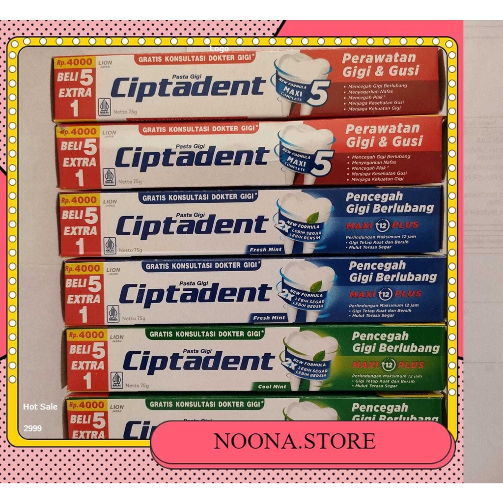 Jual Ciptadent 75gr Paket Hemat isi 6pcs Termurah | Shopee Indonesia