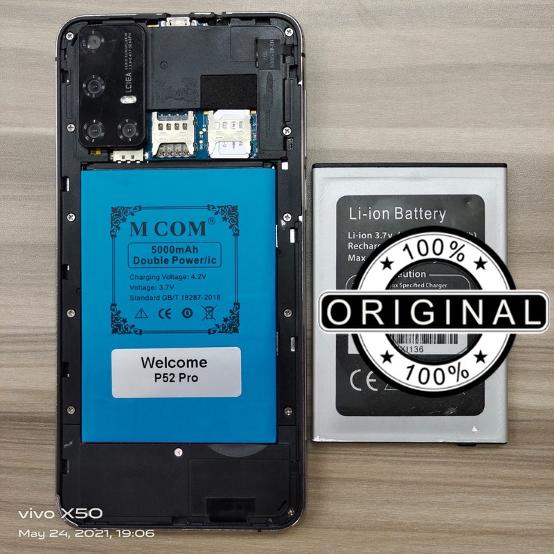 Jual Battery Batre Batere Baterai Double Power Mcom Welcome P52 Pro Kapasitas 5000 Mah | Shopee ...