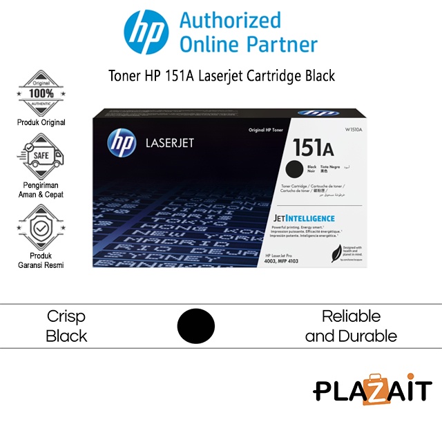 Jual HP Toner 151A Black LaserJet Cartridge W1510A Original & Baru ...