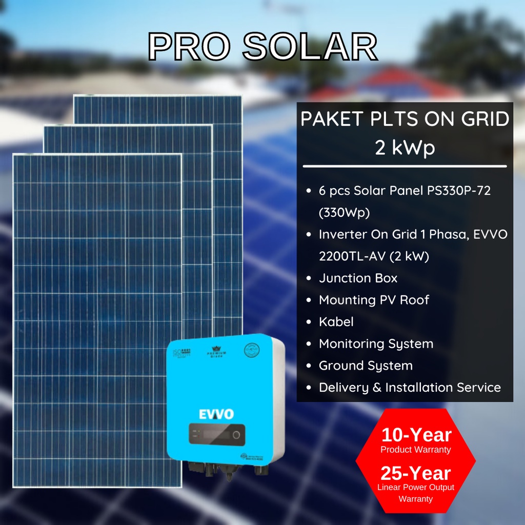 Jual Paket Panel Surya / Solar Panel / Solar Cell (PLTS) 2 kWp (2000 ...