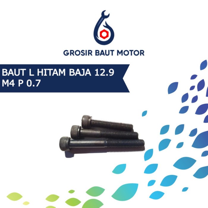 Jual Baut L Baja Hitam M4 X 12 Kunci L 3 Socket Head 12. 9 Import | Shopee Indonesia