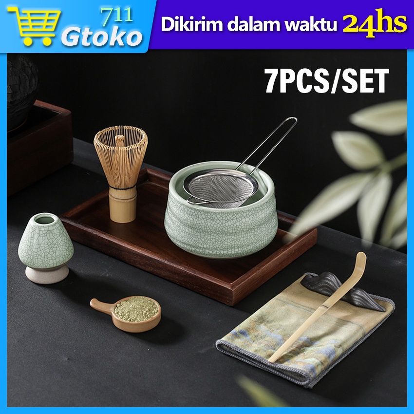 Jual Matcha Maker Set Japanese Tea Ceremony Chawan Ceramic Bowl Bamboo ...