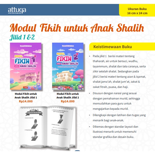 Jual Buku Modul Fikih Untuk Anak Shalih Attuqa Pelajaran Fiqih TK | Shopee Indonesia