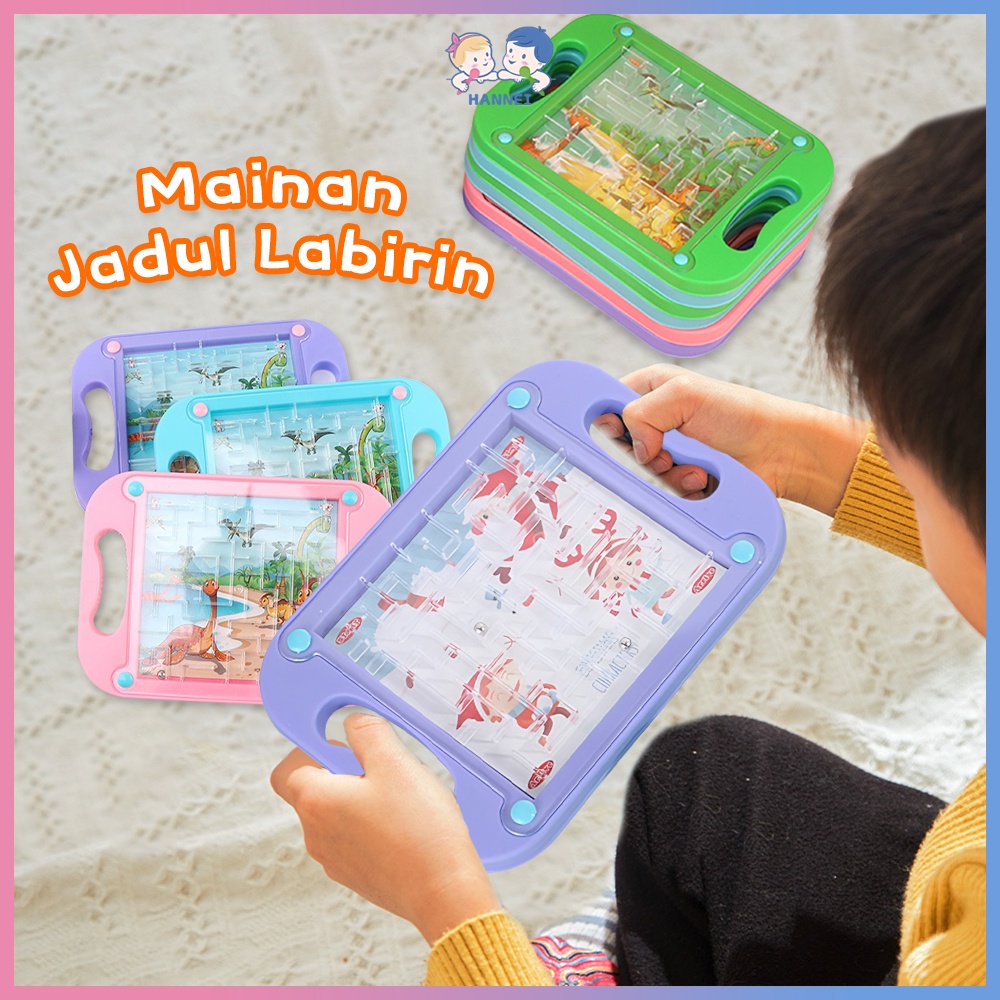 Jual Hannei Mainan Keseimbangan Jadul Nostalgia Labirin 2 Bola Mainan ...