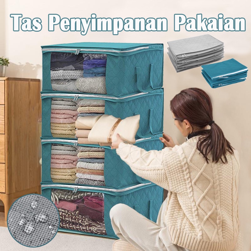 Jual Storage Box Organizer Baju/Lipat Kotak Penyimpanan Pakaian /Tempat ...