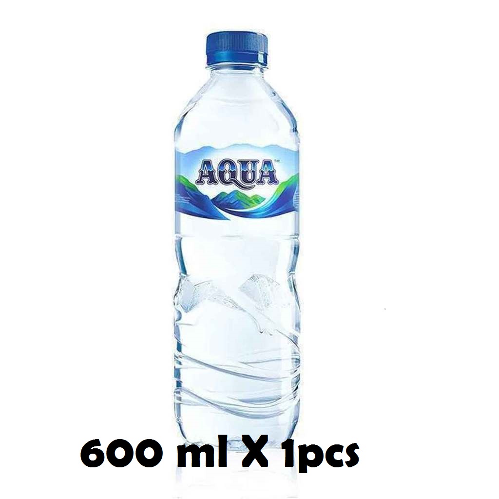 Jual AQUA Air Mineral Botol 600 ML / Air kemasan botol Satuan 600ml ...