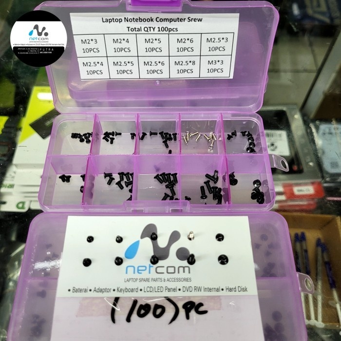 Jual Baut Laptop Baut 10 type Set isi 100pc Mix 1type/10pc Baut Set ...