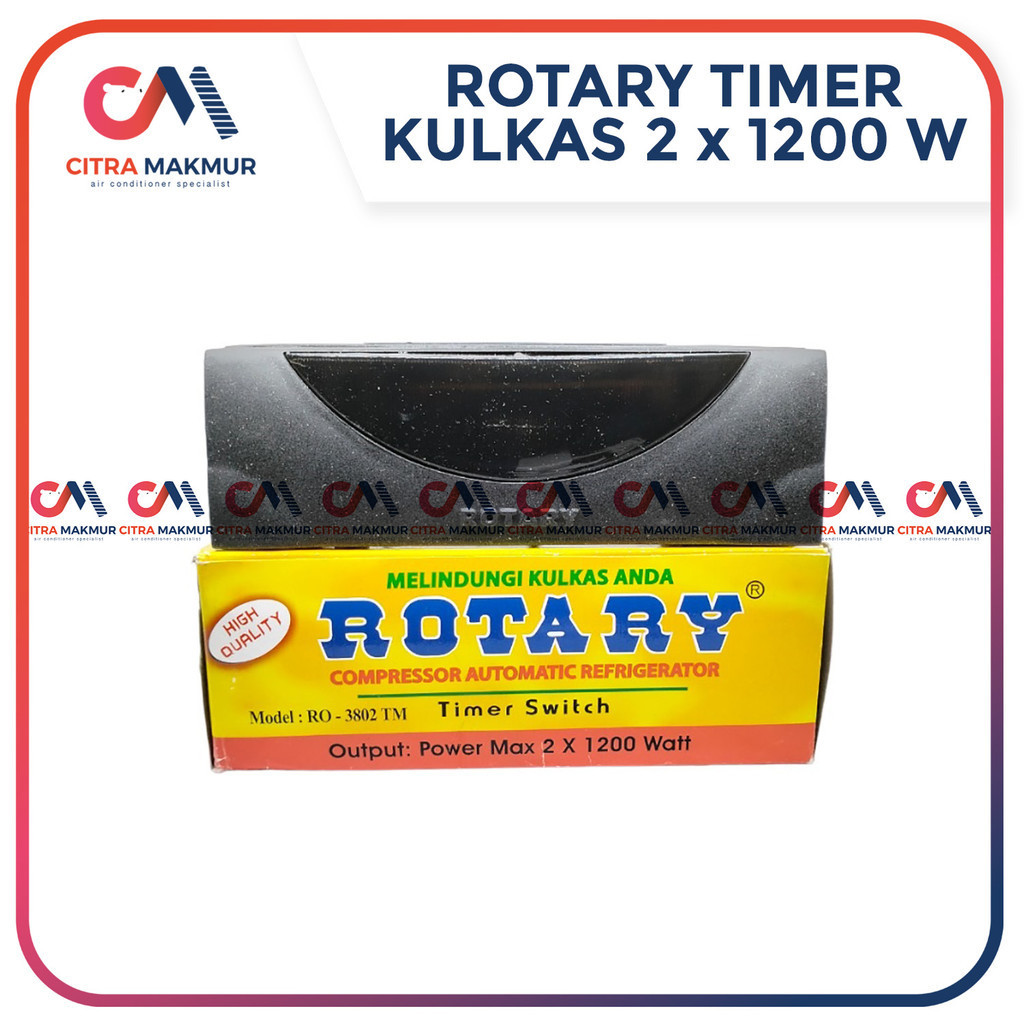 Jual Rotary Kulkas Timer Delay Alat Pengaman Mati Lampu Listrik Kompresor 2 Colokan 1200 Watt ...