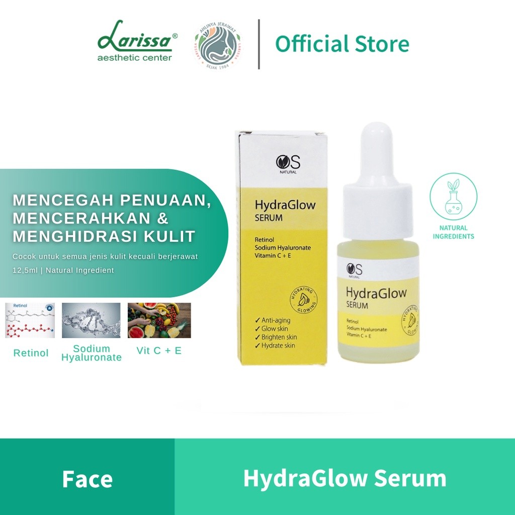 Jual Larissa Beauty HydraGlow Serum – Hydrating+Glowing Serum Retinol ...