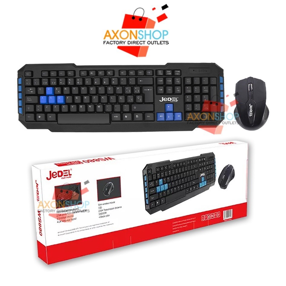 Jual GROSIR Keyboard Mouse Jedel WS880 Wireless Combo Set Multimedia ...