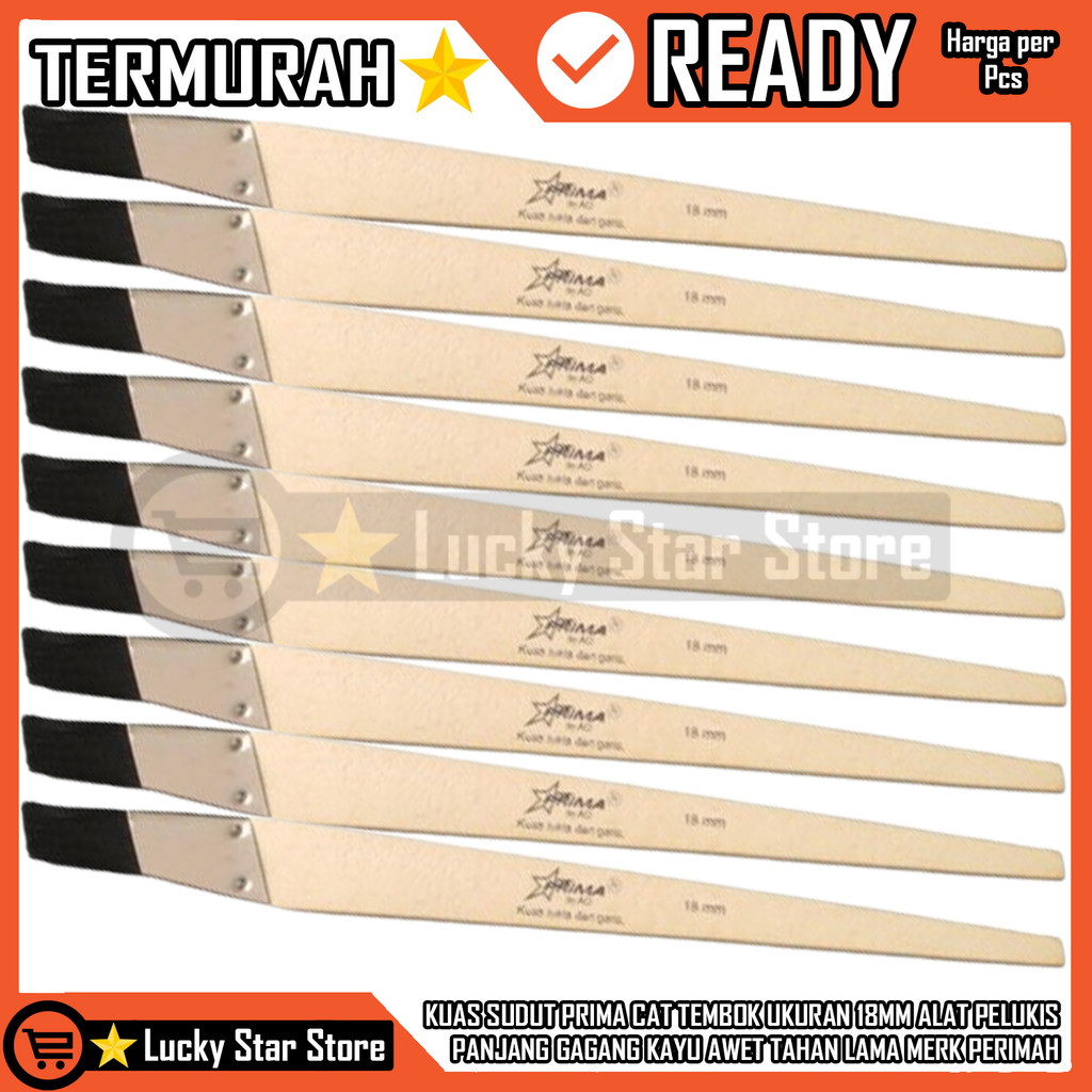 Jual Prima Kuas Sudut Lukis Cat Tembok 6Mm 12Mm 18Mm 25Mm Mengecet ...