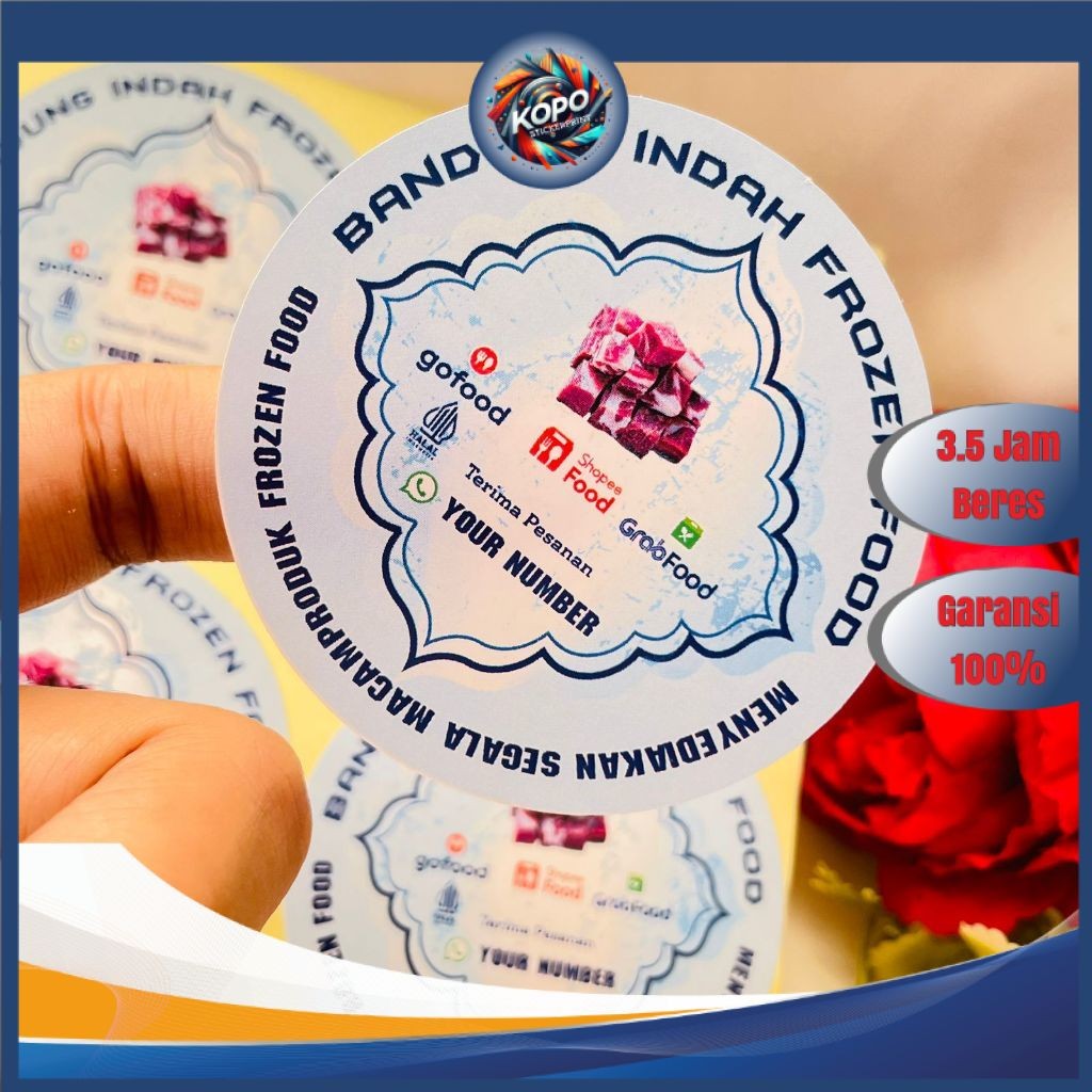 Jual KOPO Sticker Print Cetak Stiker Frozen Food Label Makanan Beku ...