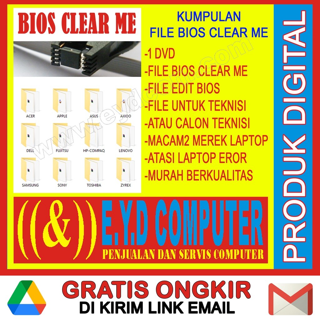 Jual FILE BIOS CLEAR ME LAPTOP EDIT BIOS LEKTOP RIBUAN MEREK DAN TIPE ...