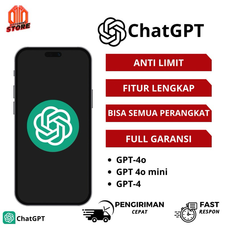 Jual ChatGPT-4 | Akun Chat GPT plus privat 1 tahun | Shopee Indonesia