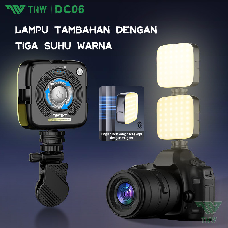 Jual TNW DC06 Portable Selfie Light Lampu Led Video Light Mini Clip ...