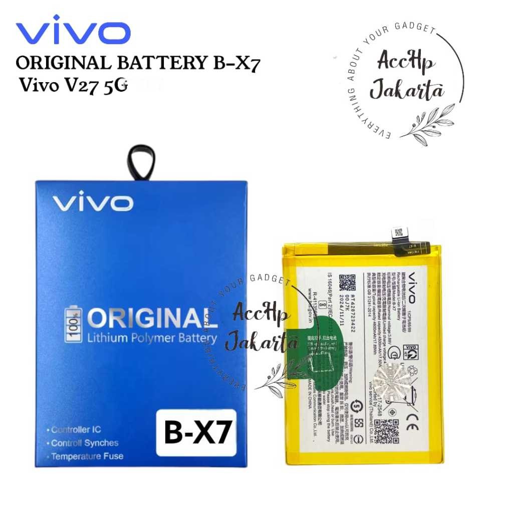 Jual BATTERY BATU BATRE BATRAI BATERAI Vivo V27 5G B-X7 i BX7 100% ORIGINAL (DISTRIBUTOR ...