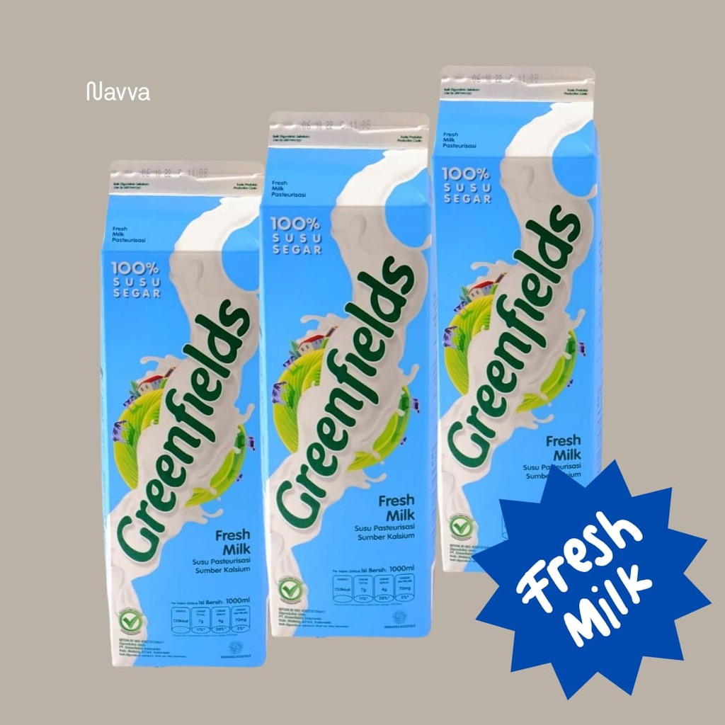 Jual 1L/1 Liter Greenfields Fresh Milk Pasteurized Susu Segar Pasteurisasi Greenfield | Shopee ...