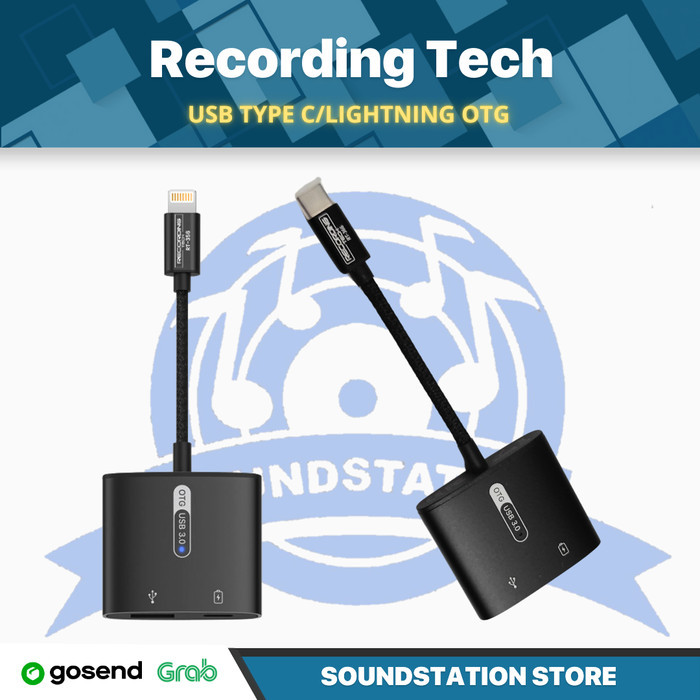 Jual Recording Tech RT-356/366 USB Lighning/Type C OTG Adapter - Iphone ...