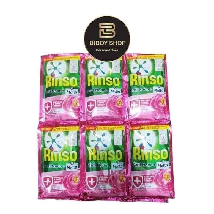 Jual RINSO CAIR RENCENG 6 SACHET X 38ML - RINSO LIQUID SACHET RENCENGAN ...